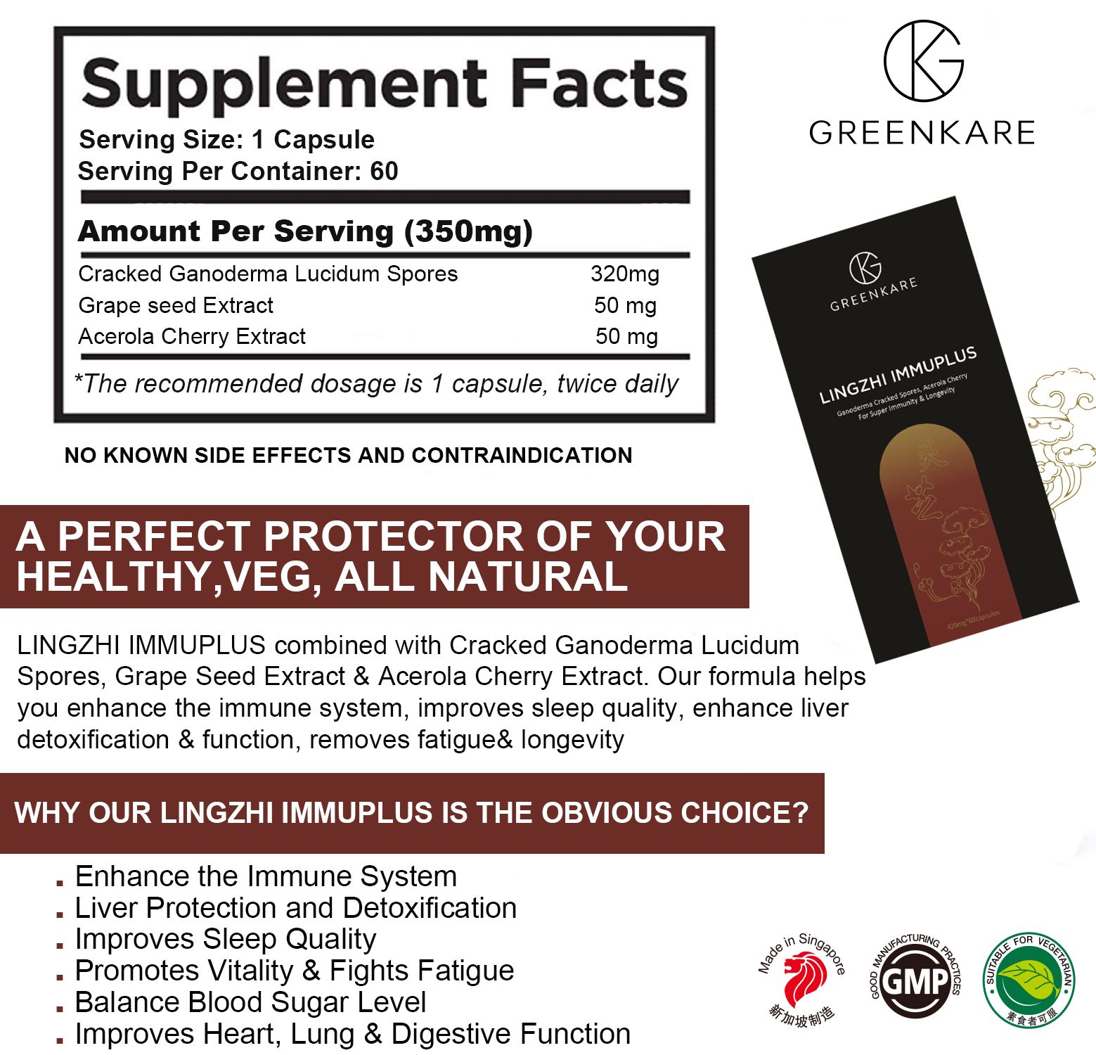 [Bundle1+1] Lingzhi Immunity Plus|Cracked +Tongkat Ali + Cordyceps ...